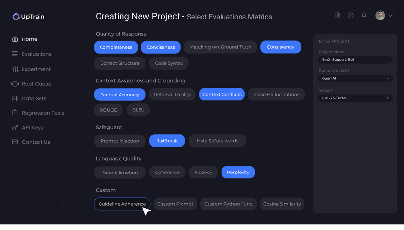 Uptrain Full Stack Llmops Platform